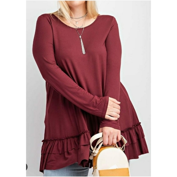 Tops | Plus Size Ruffle Top | Poshmark